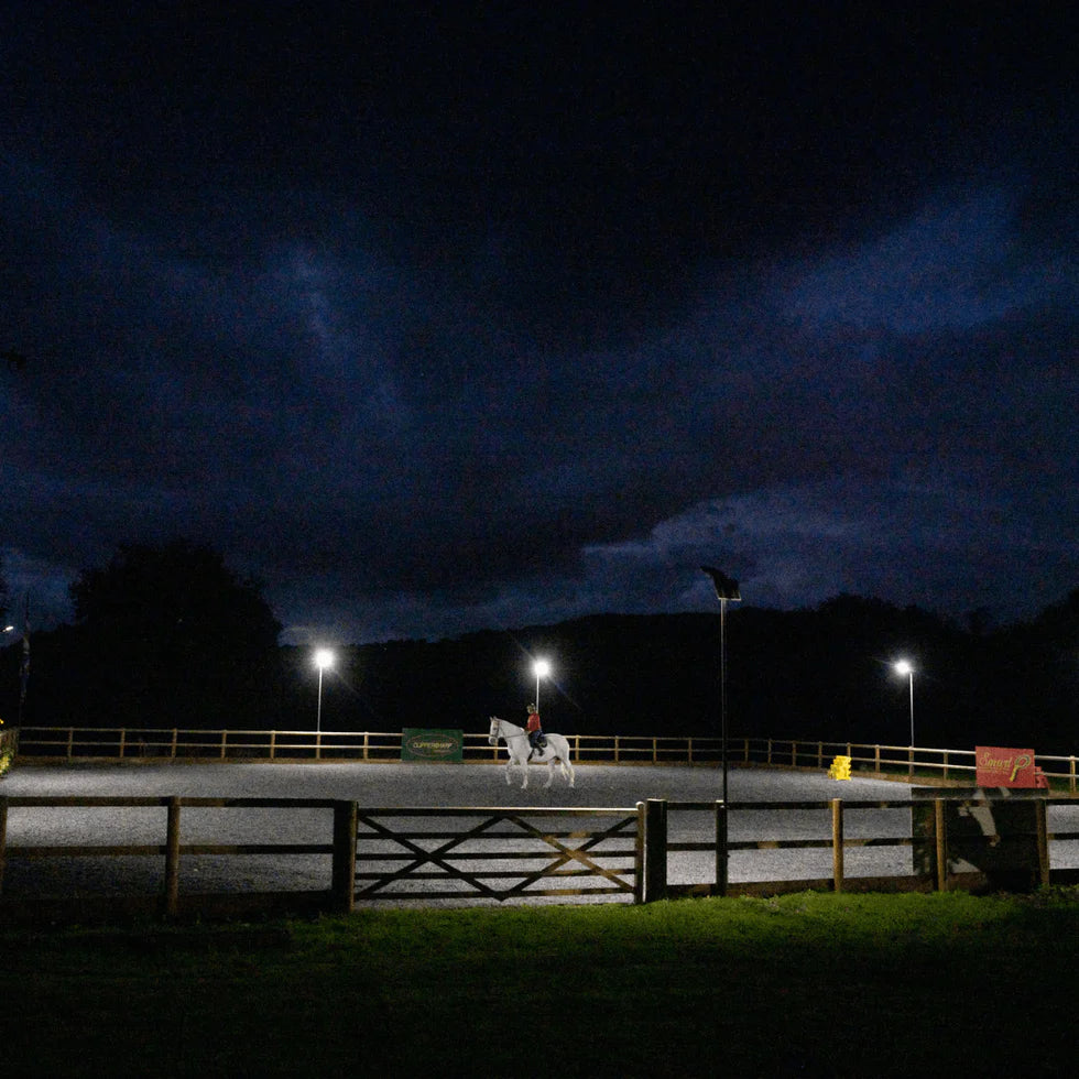 Solar Lighting for Horse Arenas, equestrian ménages, & indoor schools ...